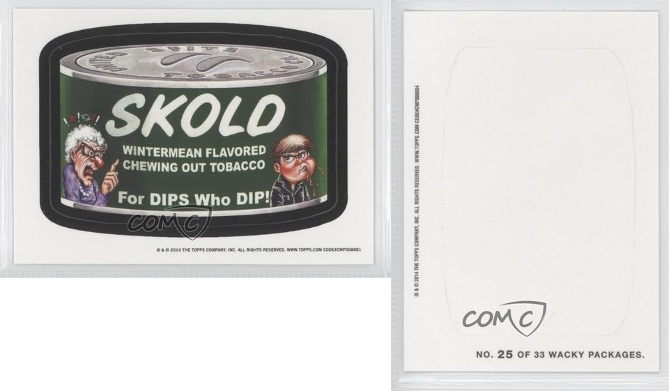 2014 Topps Wacky Packages Old School Series 5 Die-Cut Pop-Outs Skold ...