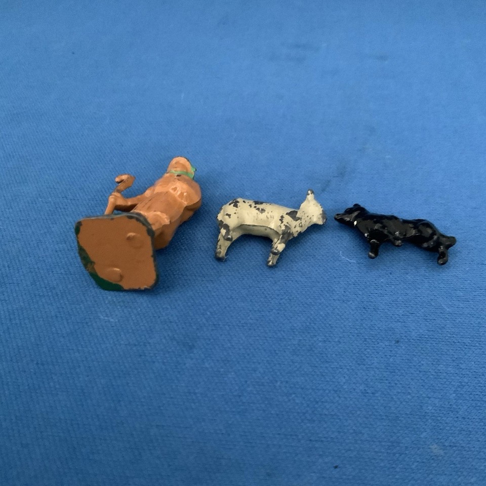 Britains Lead Figures Farmer Shepherd Carrying Lamb, Mother Sheep ...