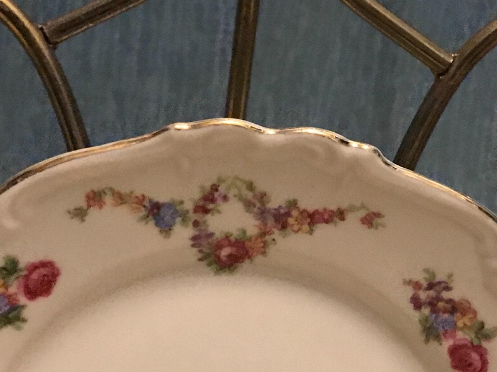 Veg Edelstein Maria-Theresia Victoria Bavaria 6 1/8”Bread Plate Floral ...