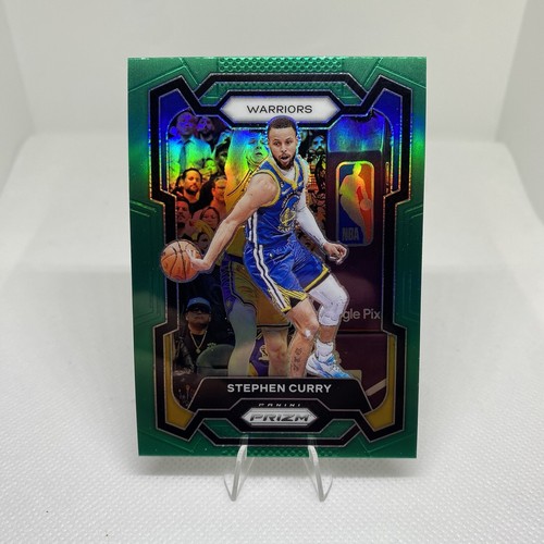 2023-24 Panini Prizm STEPH CURRY Green Prizm #119 Warriors | eBay