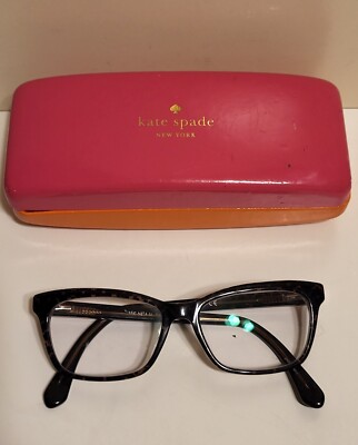 Kate Spade "Cardea" Dk. Tortoiseshell Rectangle Plastic Frames w/Case ...