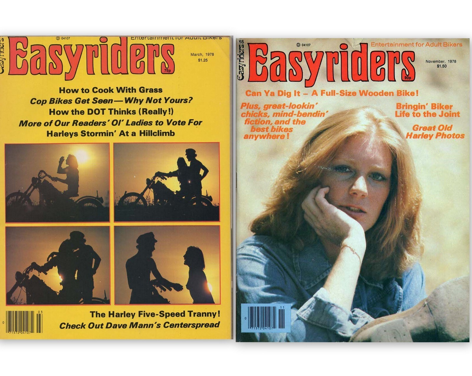 Collectible Easyriders Magazine Lot of 2 March 1978, Nov. 1978 David ...