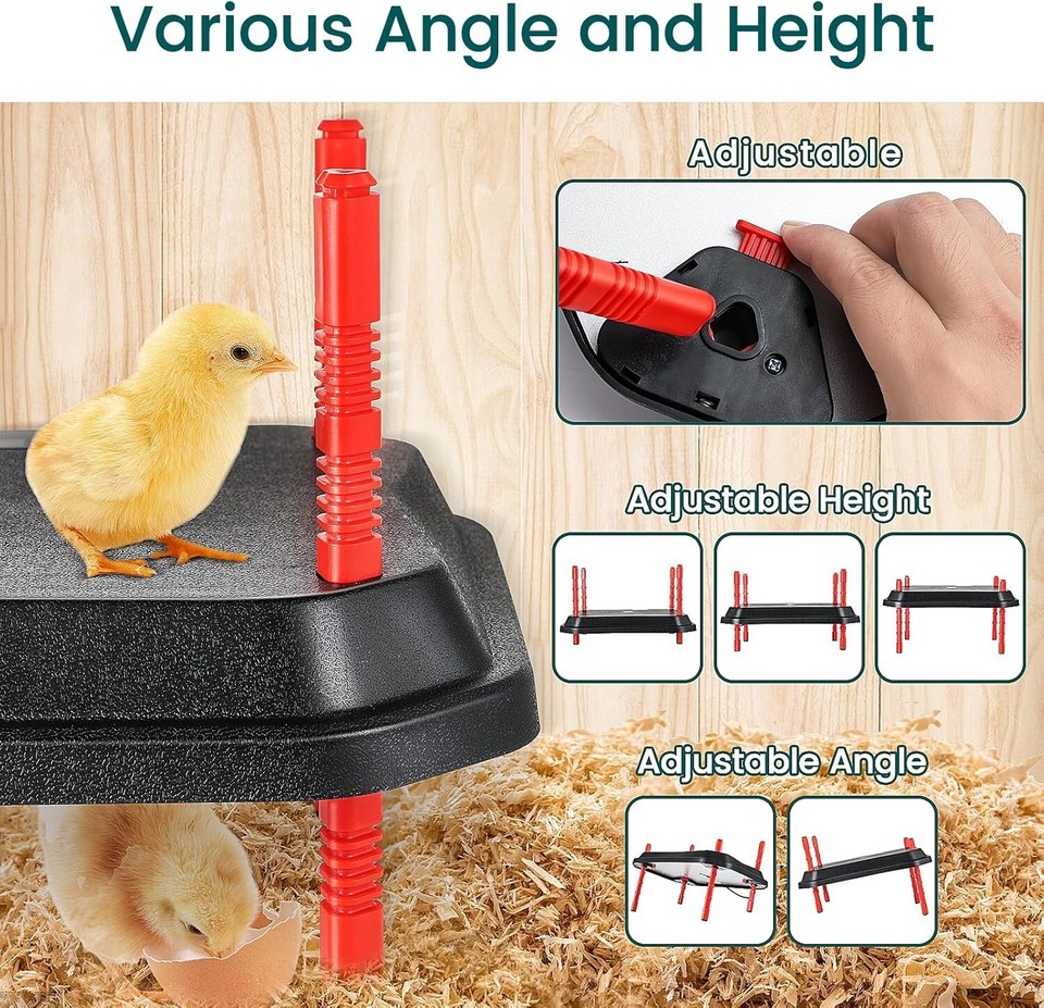 SMART BROODER HEATING PLATE, 30x40cm 50W Chick Heating Plate for 30 ...
