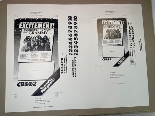 1982 Newspaper Ad Slick CBS TV - Grammy Awards John Denver B/W Full ...