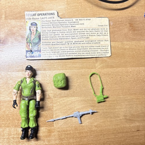 1985 Lady Jaye 100% Complete w/ File Card GI Joe Figure | eBay