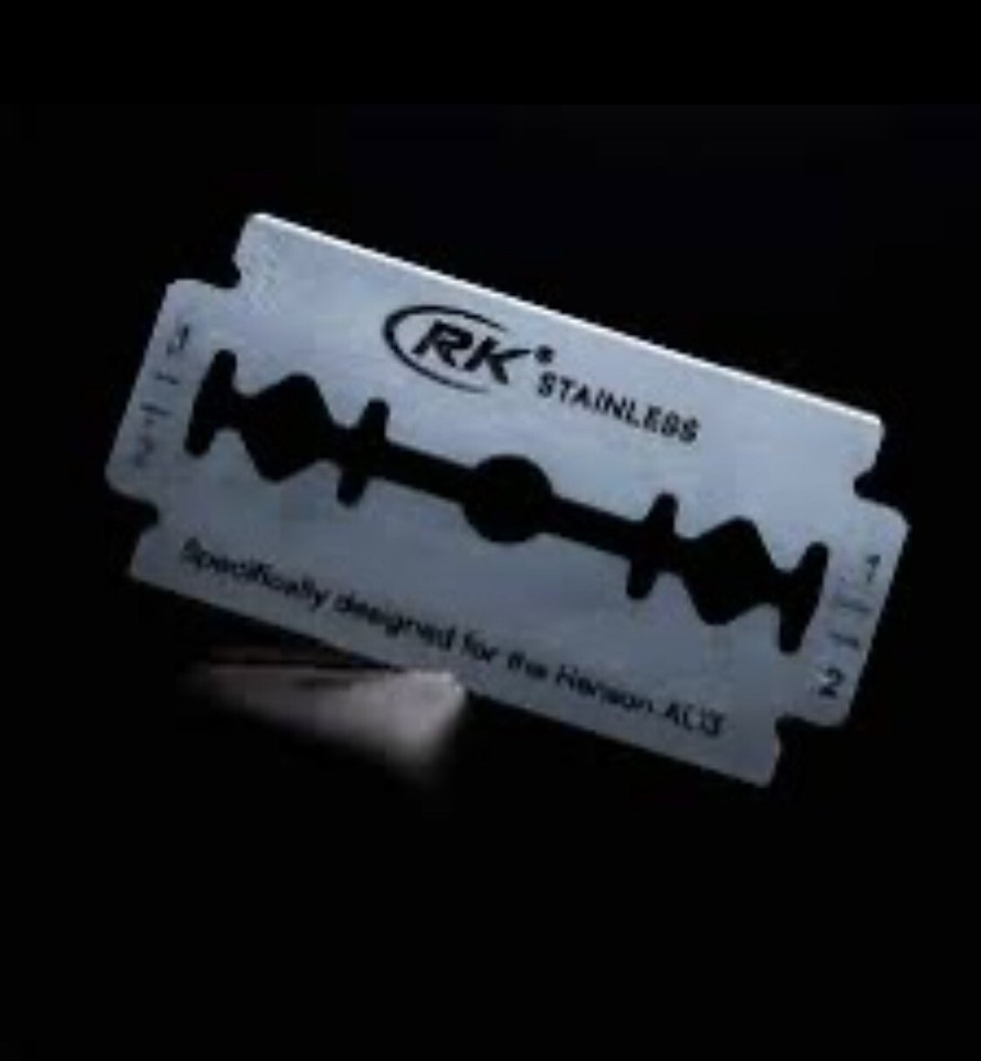 200 RK HENSON Stainless Steel Razor Double Edge AL13 Replacement Blades ...