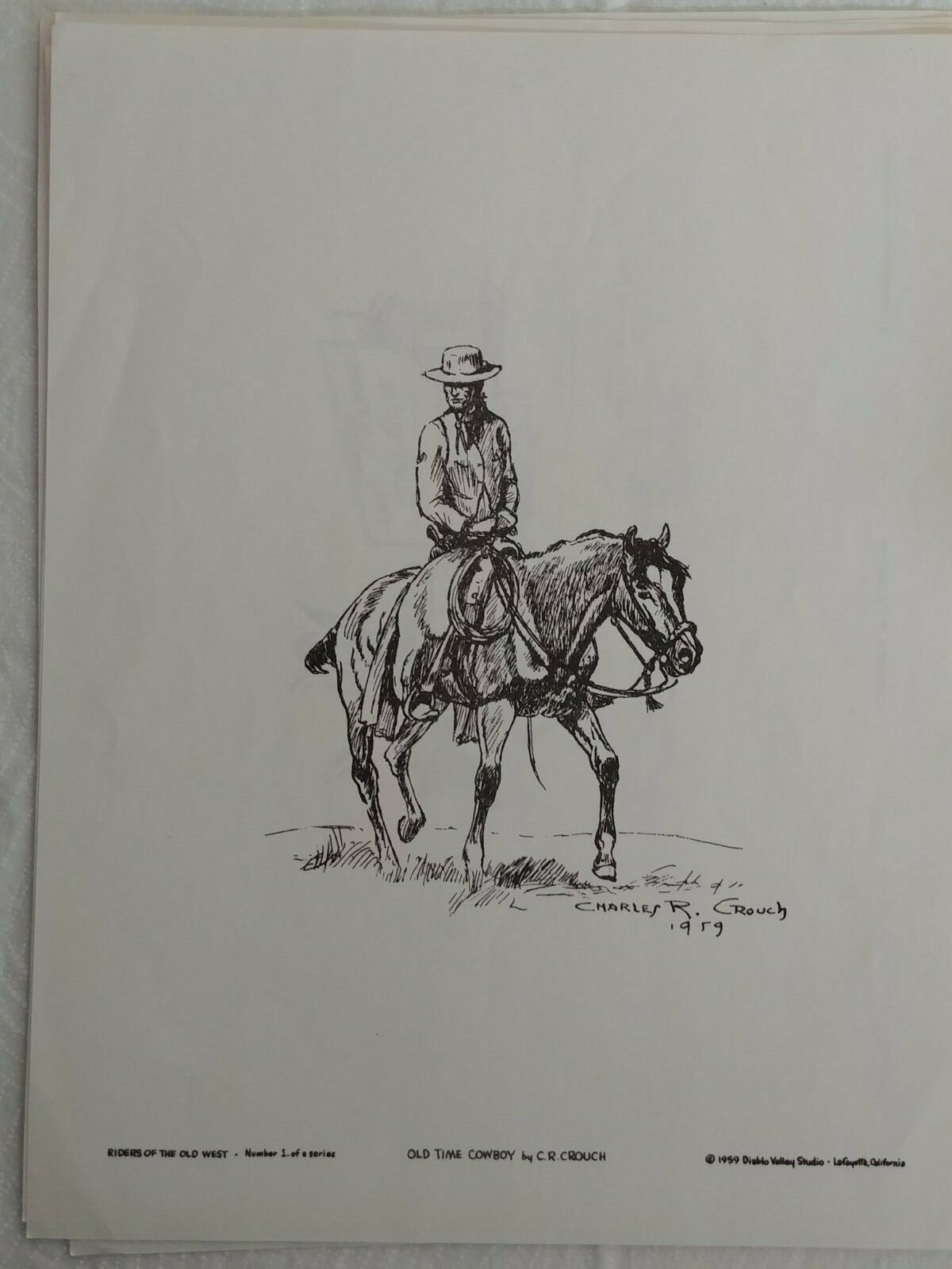 Vintage Western "Riders of the Old West" Collector’s Prints-Charles R ...