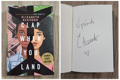 Elizabeth Acevedo Signed Clap When You Land Hardcover Book RAD | eBay