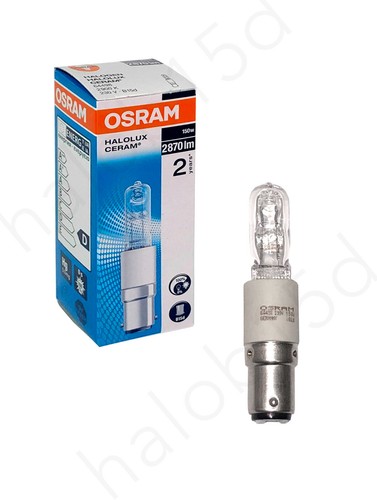 Osram HALOLUX CERAM 64498 150W Watt B15D 230V klar Halogen Lampe Röhre ...