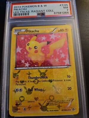 PSA 8 NM-MT Pikachu 2013 Radiant Collection Legendary Treasures RC7 ...
