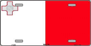 Malta Flag Metal Novelty License Plate Tag LP4093 | eBay