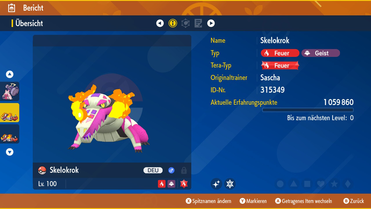 Shiny und Non Shiny Skelokrok 6 Dv/Ev Max Pokémon Karmesin/Purpur | eBay