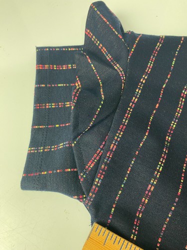 THML Womens Shift Dress Size Medium Blue Striped Aztec Ruffle Short ...