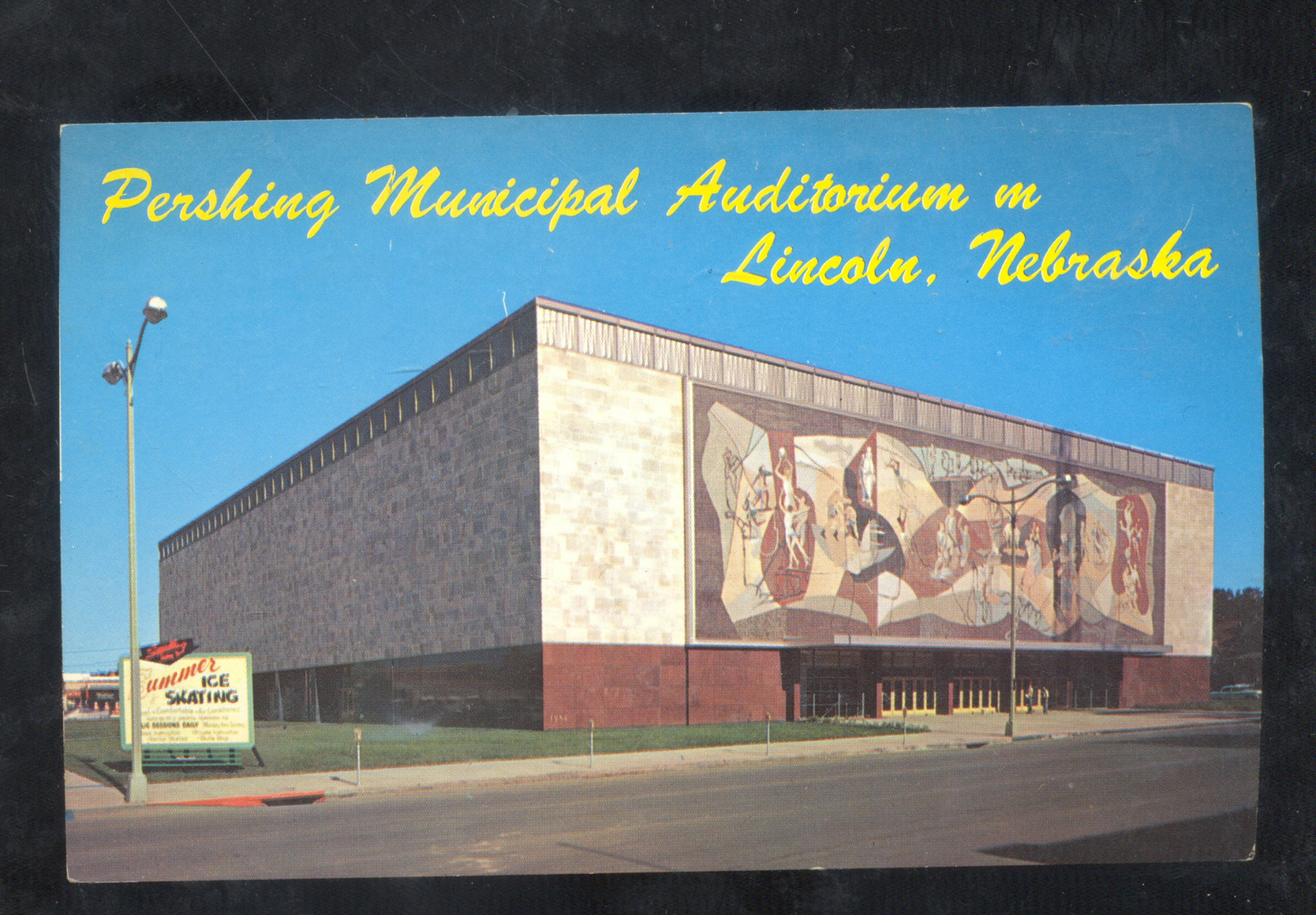 LINCOLN NEBRASKA PERSHING MUNICIPAL AUDITORIUM ADVERTISING POSTCARD | eBay