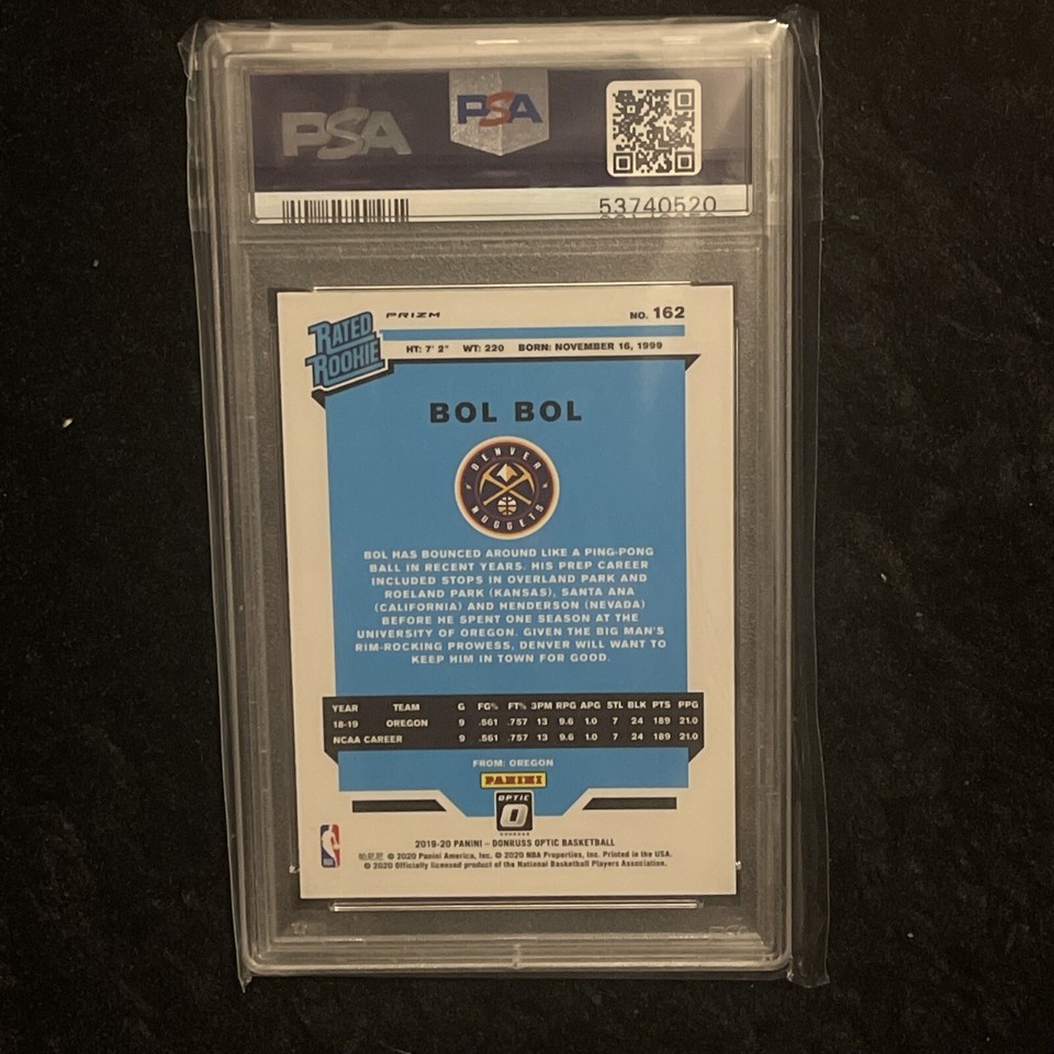 2019-20 Optic Rated Rookie Bol Bol Hyper Pink Rc #162 PSA 10 | eBay