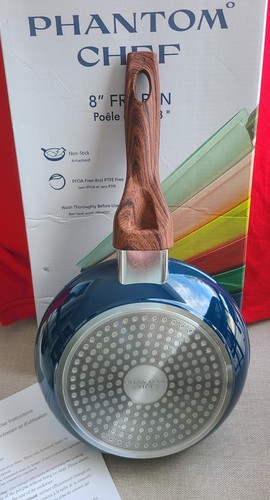 PHANTOM CHEF 8" Fry Pan in Navy Blue NEW in Box | eBay