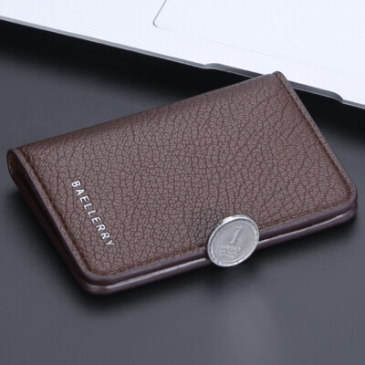 Slim Mens Mini Wallet Business Thin Leather Bifold Credit Card Holder ...