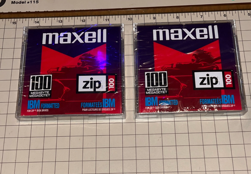 LOT OF 2 Maxell ZIP PC 100MB for iomega ZIP Disk Drives NEW SEALED | eBay