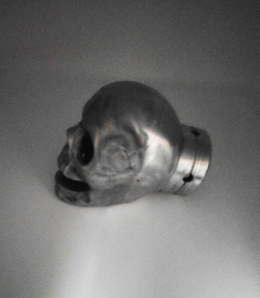 ALLOY SKULL EXHAUST PIPE TIP SILENCER END FIT FOR Car/Motorcycle 2 inch ...