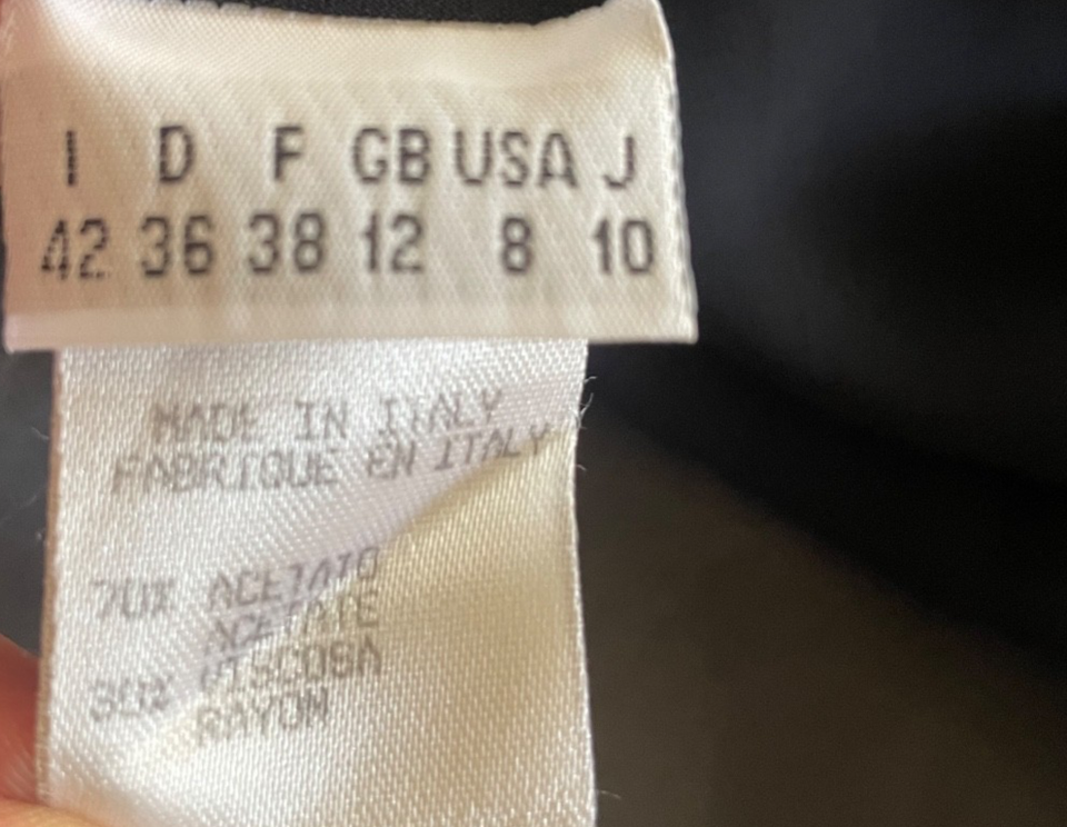 Made In Italy Mini Dress Size 12 Black Fit & Flare Organza Layers Bow ...