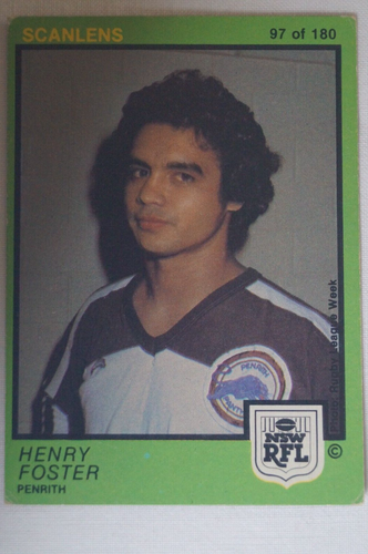 NRL Rugby League Vintage 1982 Scanlens Card Penrith Panthers Henry ...