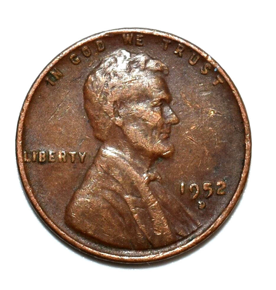1952 Penny D Over S RPM, Filled Date, BI, DDR, Wounded, Wheat Stalk ...