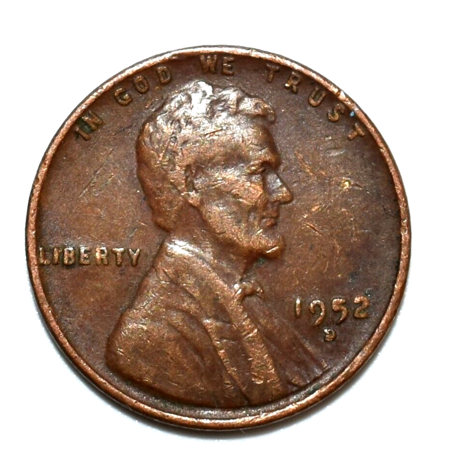 1952 Penny D Over S RPM, Filled Date, BI, DDR, Wounded, Wheat Stalk ...