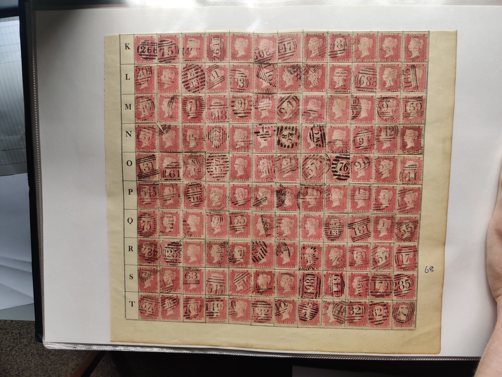 GB Victorian SG40 1d penny red Star line engraved Plate 68 qv postage ...