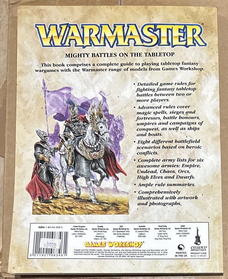 Warmaster Core Rule Book Games Workshop 10mm OOP for sale online | eBay