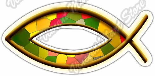 Religious Fish Christian Jesus Pisces Zodiac Car Bumper Vinyl Sticker ...
