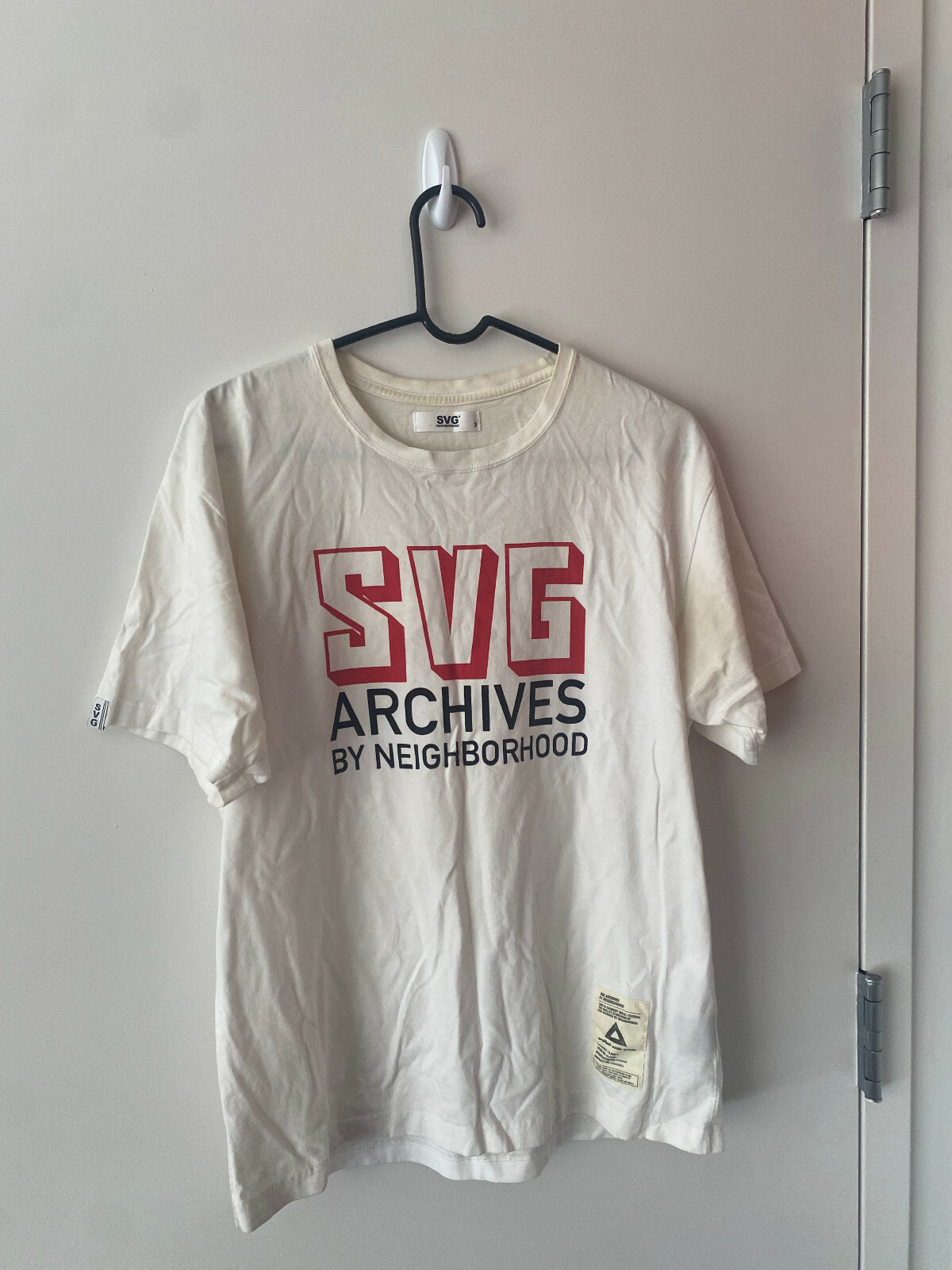 Used SVG Archives by Neighborhood White Brand T-Shirt… - Gem