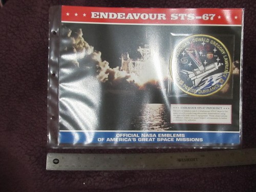 VTG Official NASA Emblems Patch Space Missions Willabee Ward Endeavour STS 67 | eBay