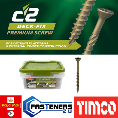 DECKING SCREWS! TIMco C2 TX Drive , External, Fencing, 4.5 x 65mm | eBay UK