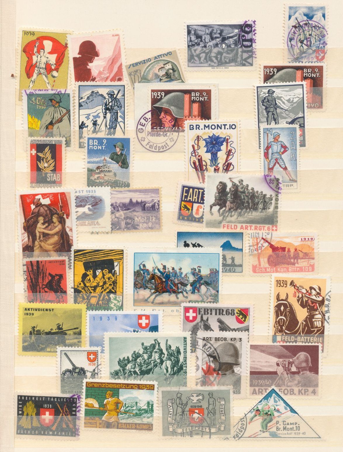 Switzerland Soldier Military Stamps M&U Collection(Apx 50+Items) MK1480 ...