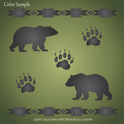 Rustic Bear Stencil Rustic Retreat Bear Salad Plates Set Of 4