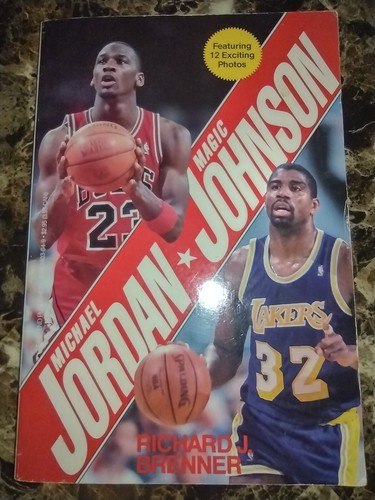 Michael Jordan Magic Johnson 1989 Book Richard J. Brenner Bulls/Lakers ...
