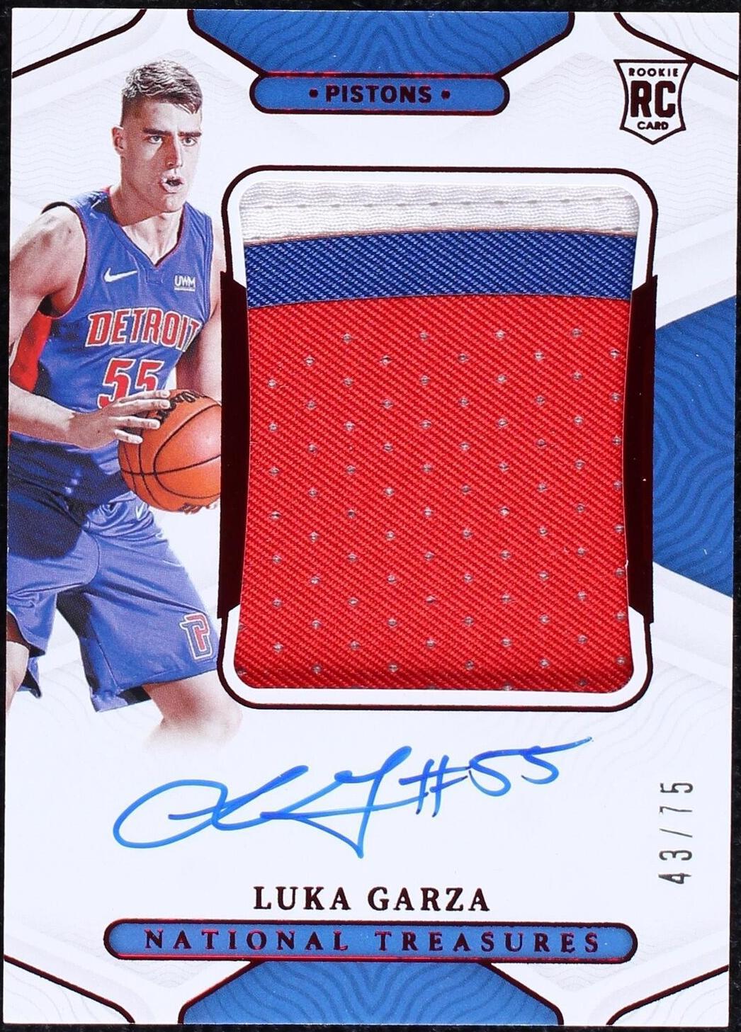 2021-22 Panini National Treasures - Rookie Patch Autograph Luka Garza ...