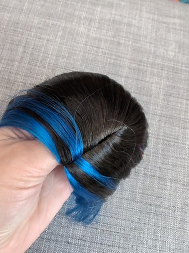 Truly Me 92 Wig Only B Black Hair Pink Blue Higlights American Girl ...