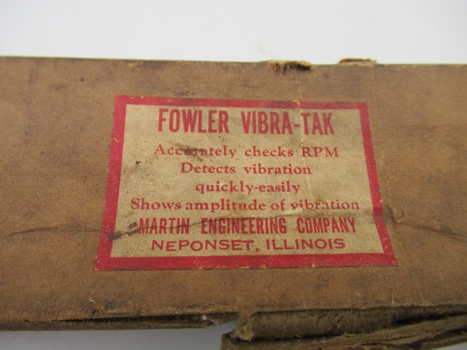 VTG Fowler VIBRA-TAK Auto-Mechanical Tachometer Tool in Leather case ...