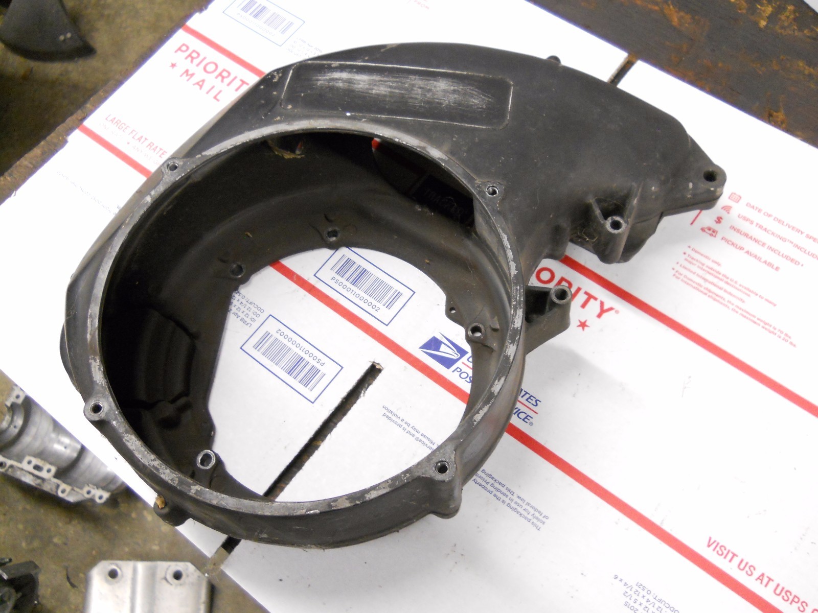 Yamaha 440 Exciter motor parts #0605352: 2 PIECE FLYWHEEL SHROUD ...