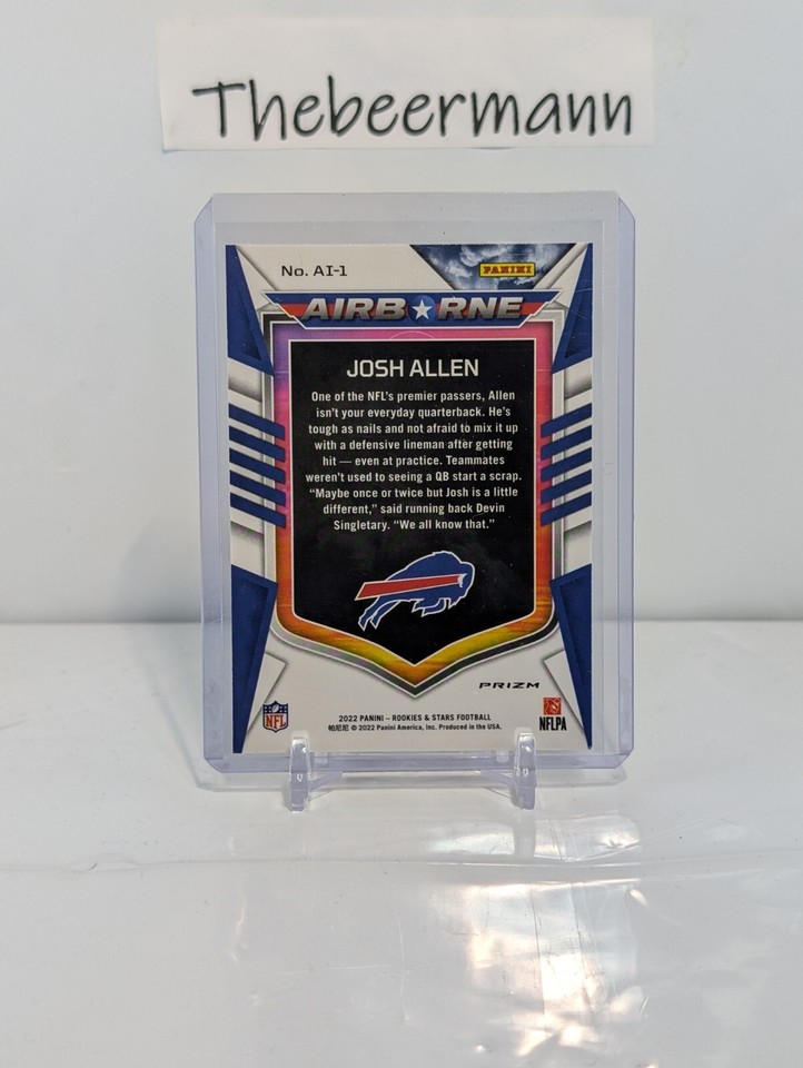 2022 Rookies and Stars Josh Allen Airborne Silver Prizm #AI-1 Buffalo ...