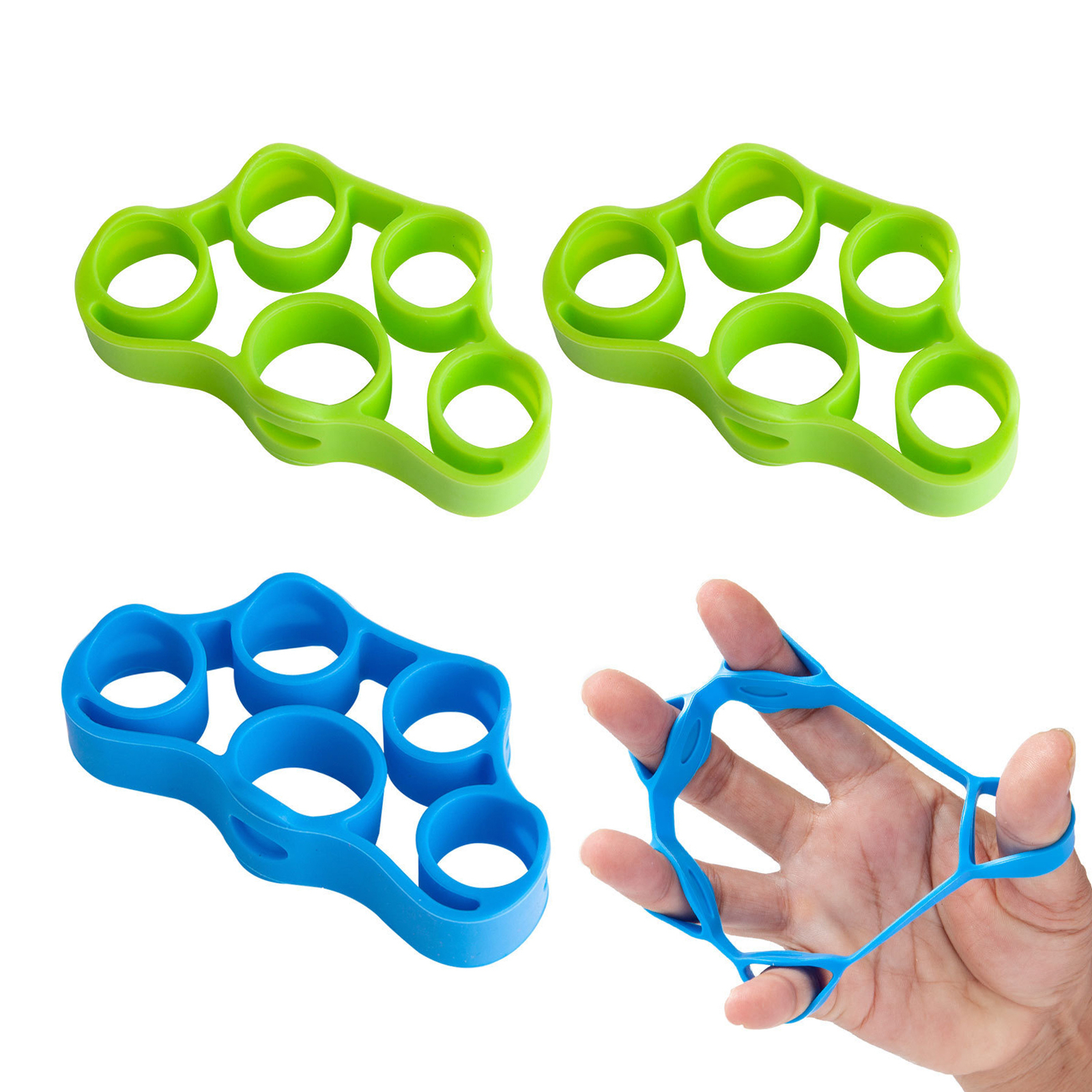4pcs Finger Exerciser Guitar Hand Grip Soft Silicone Arthritis Strength ...