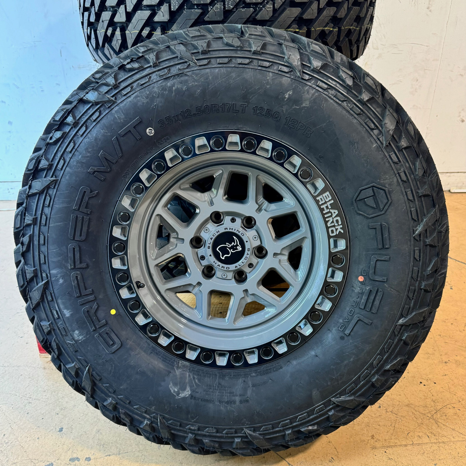 17x9 Black Rhino Kelso Gray Wheels 35" Fuel MT Tires 6X135 Ford F150 ...