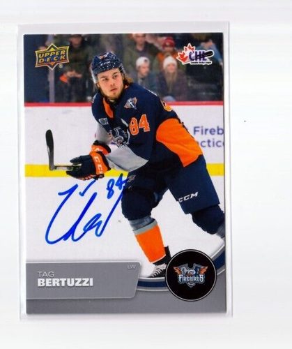 TAG BERTUZZI autographed SIGNED '21/22 FLINT FIREBIRDS Upper Deck CHL ...
