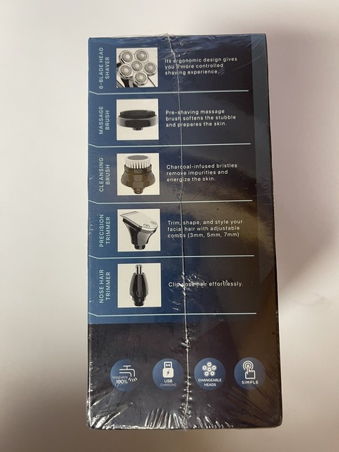 AW AidallsWellup 6D Waterproof Electric Shaver 5-in-1 Rechargeable G ...