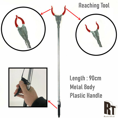 QUALITY 90cm Reaching Tool Pick Up Tool Picker Grabber Rubbish Trigger ...