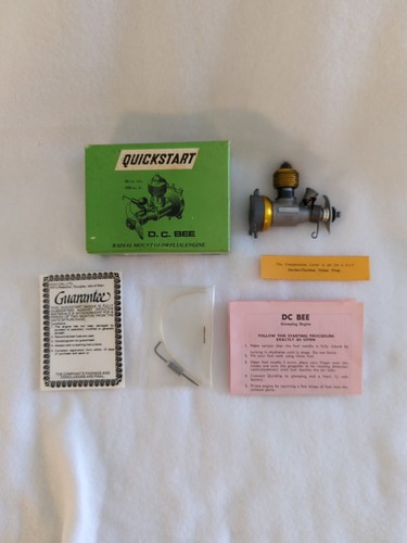 Vintage Quickstart D.C. Bee .049 Radial Mount Glowplug RC Model ...