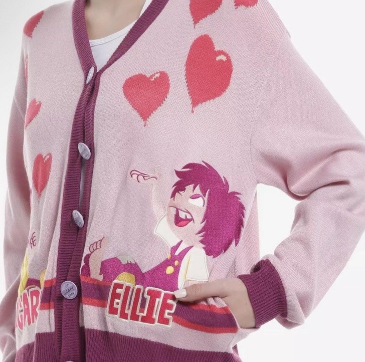 Her Universe Disney Pixar Up Carl And Ellie Love Heart Cardigan Size XL ...