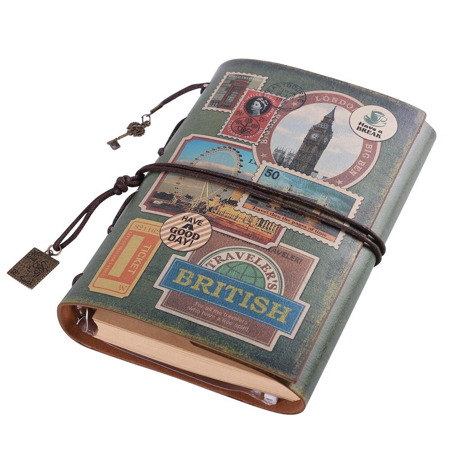 Leather Journal Notebook, MALEDEN Spiral Bound Traveler Notebook for ...