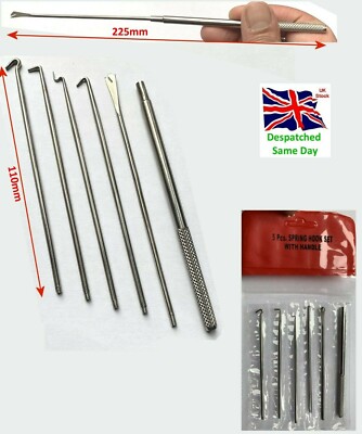 5pc Spring Hook Set Steel Interchangeable Heads Wallet Auto-beading ...
